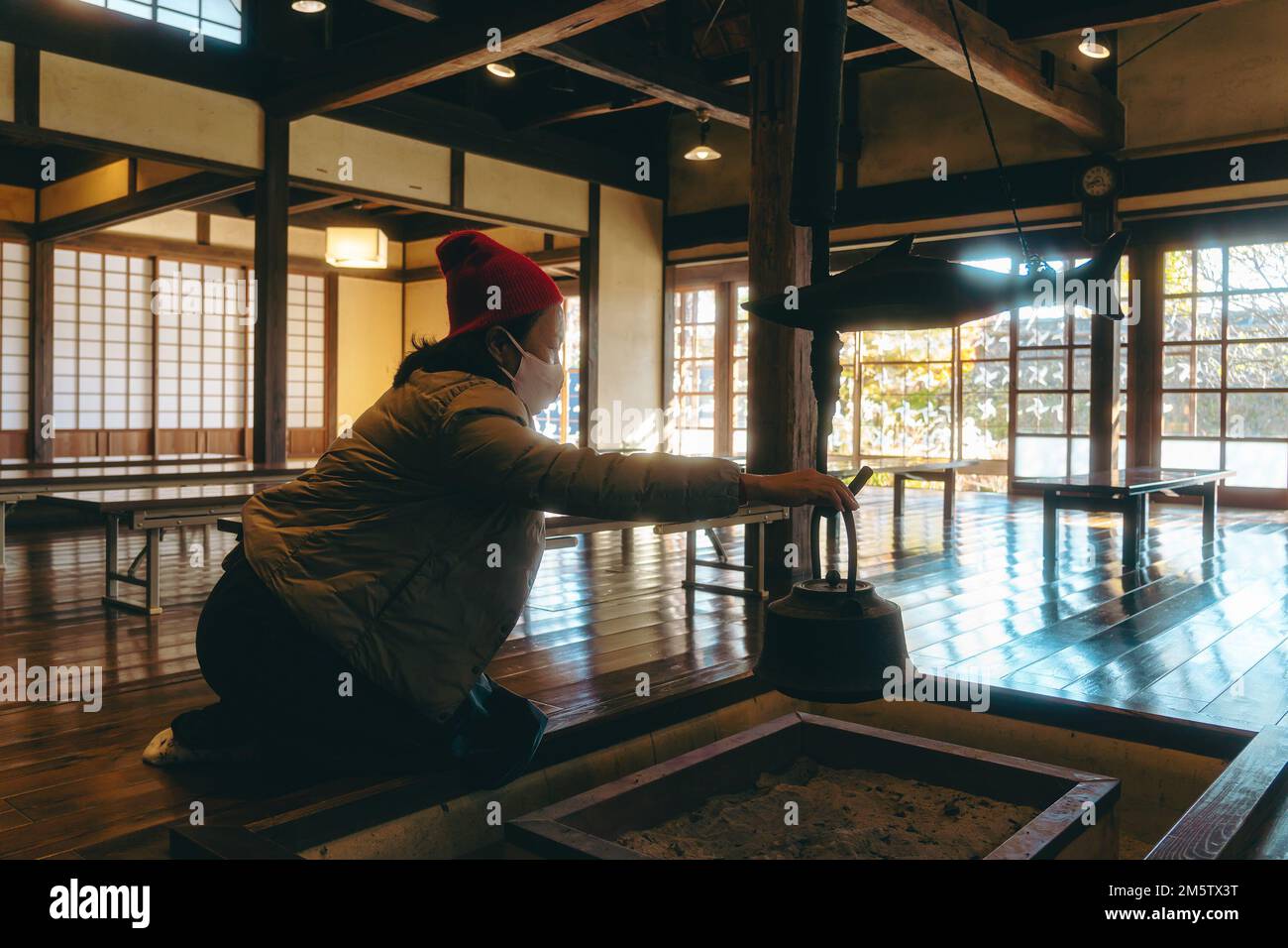 A traditional Japanese cooking practice Stock Photo - Alamy