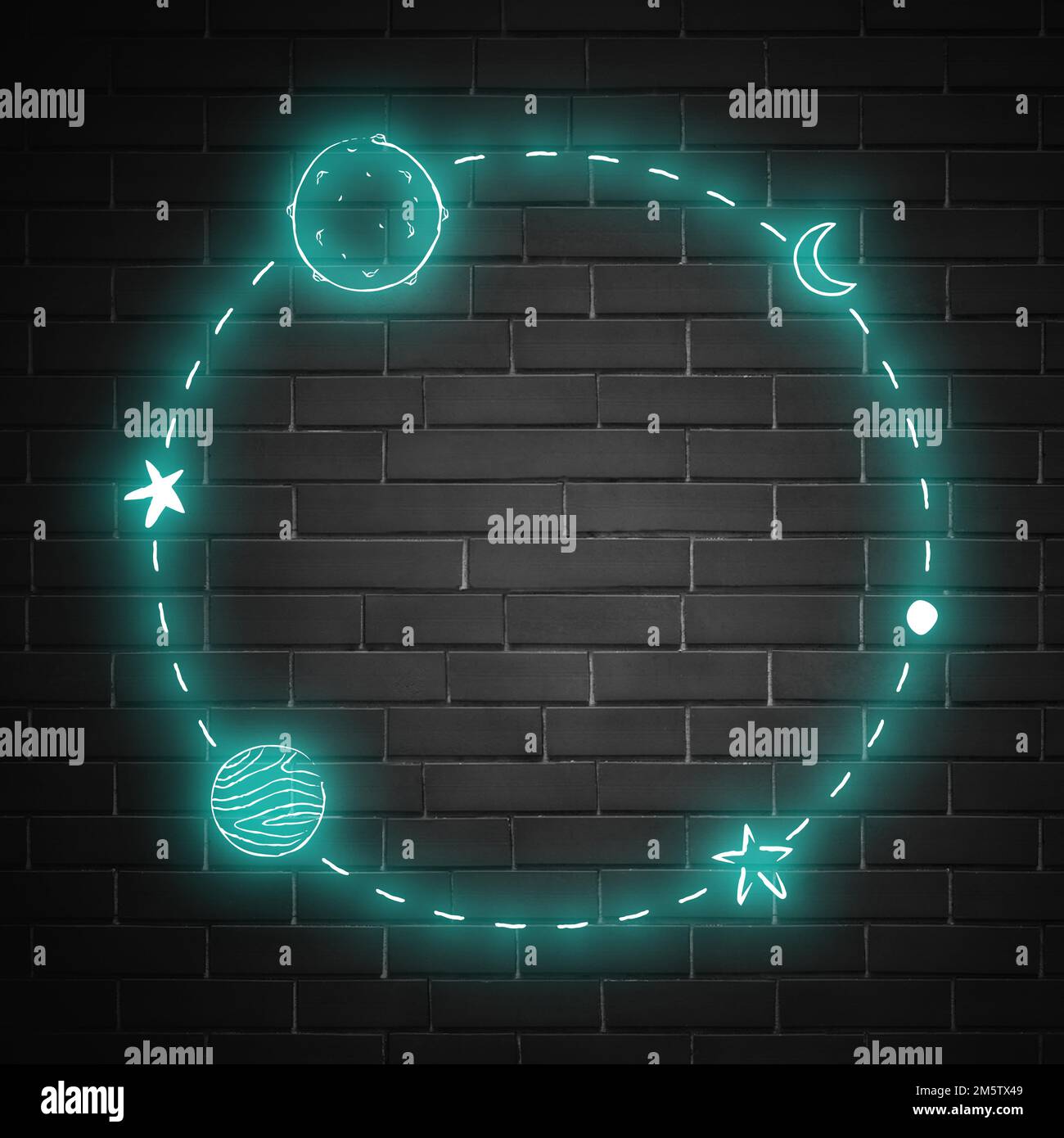 Vector neon frame planet glowing border Stock Vector Image & Art - Alamy