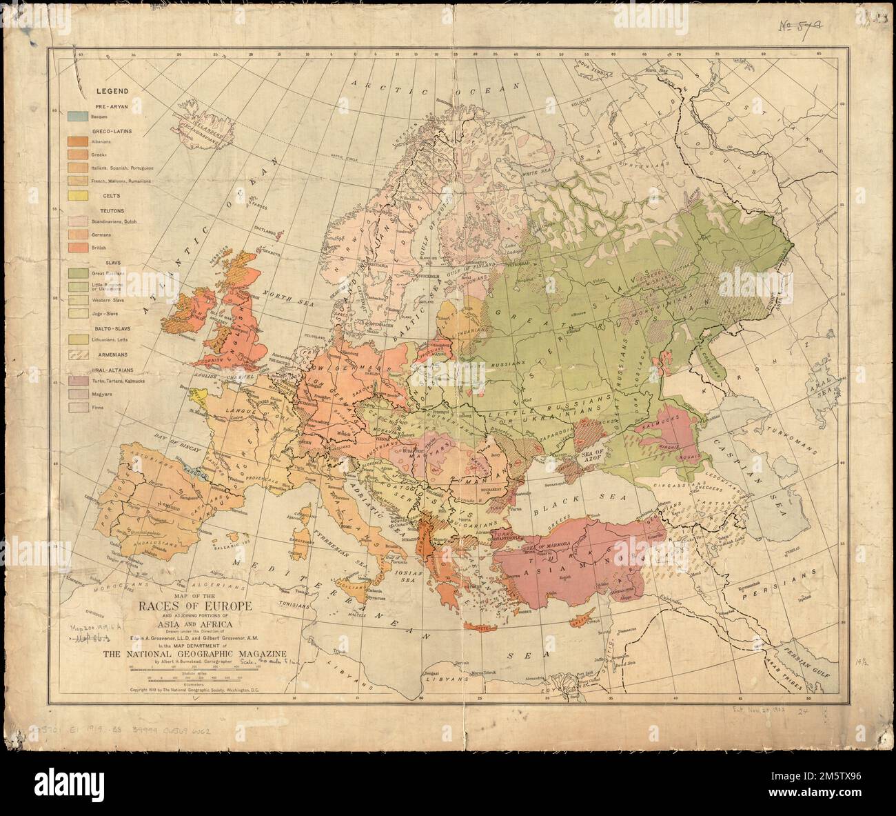 Map of the races of Europe and adjoining portions of Asia and Africa ...