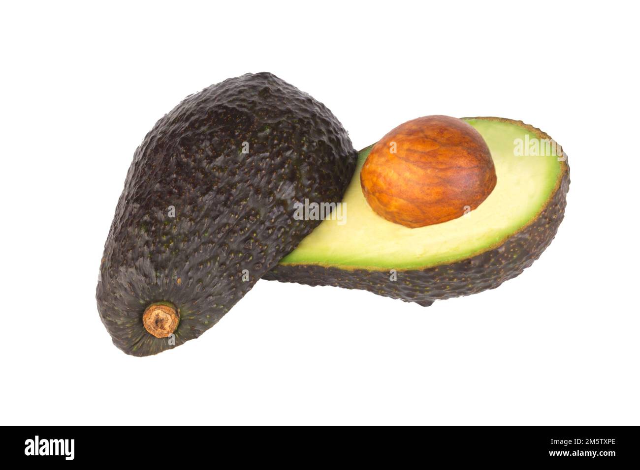 avocado slice isolated on white background Stock Photo - Alamy