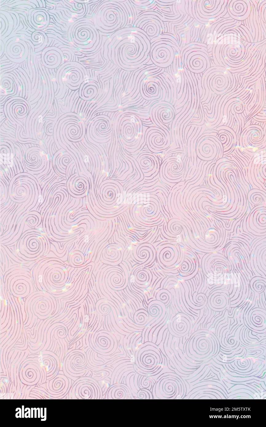 Vintage holographic floral vector pattern remix from artwork by William ...