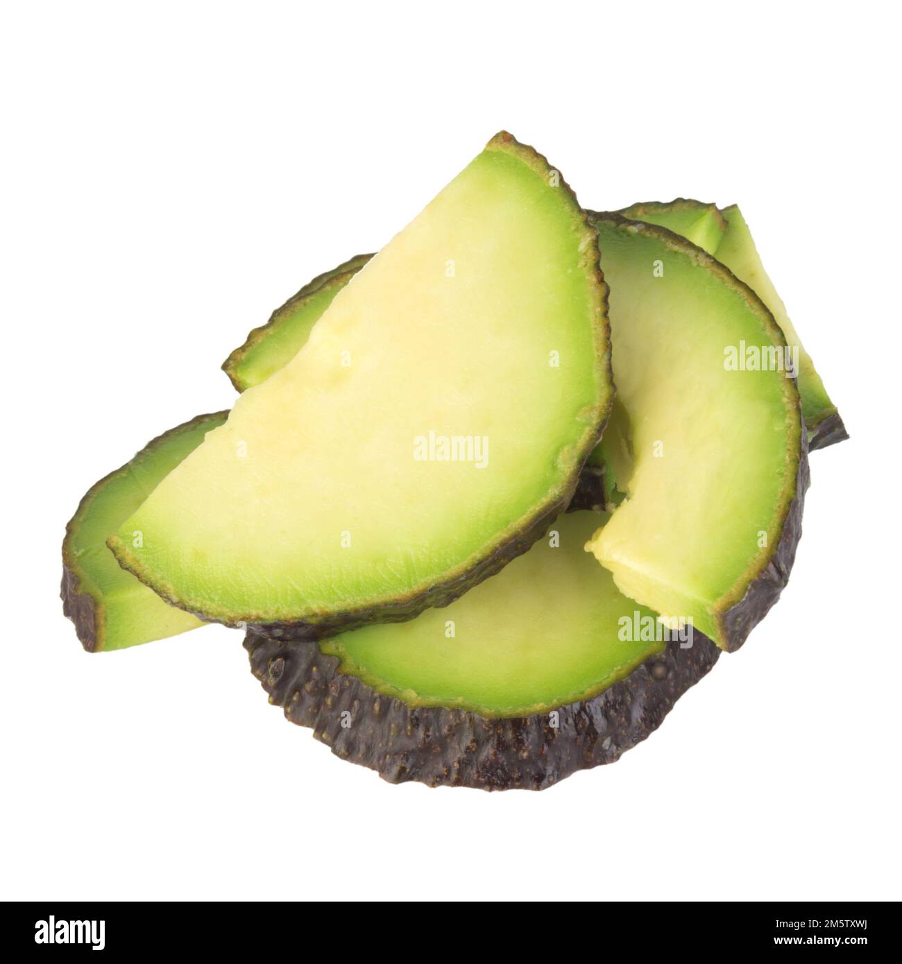 avocado piece pile isolated on white background Stock Photo - Alamy