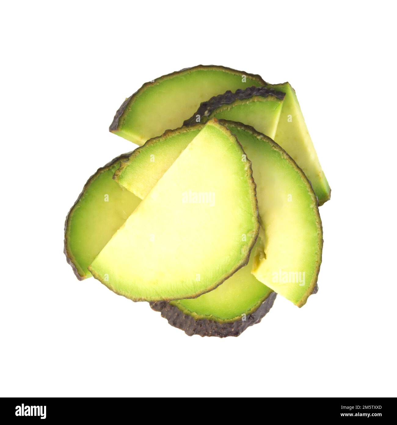 avocado piece pile isolated on white background Stock Photo - Alamy