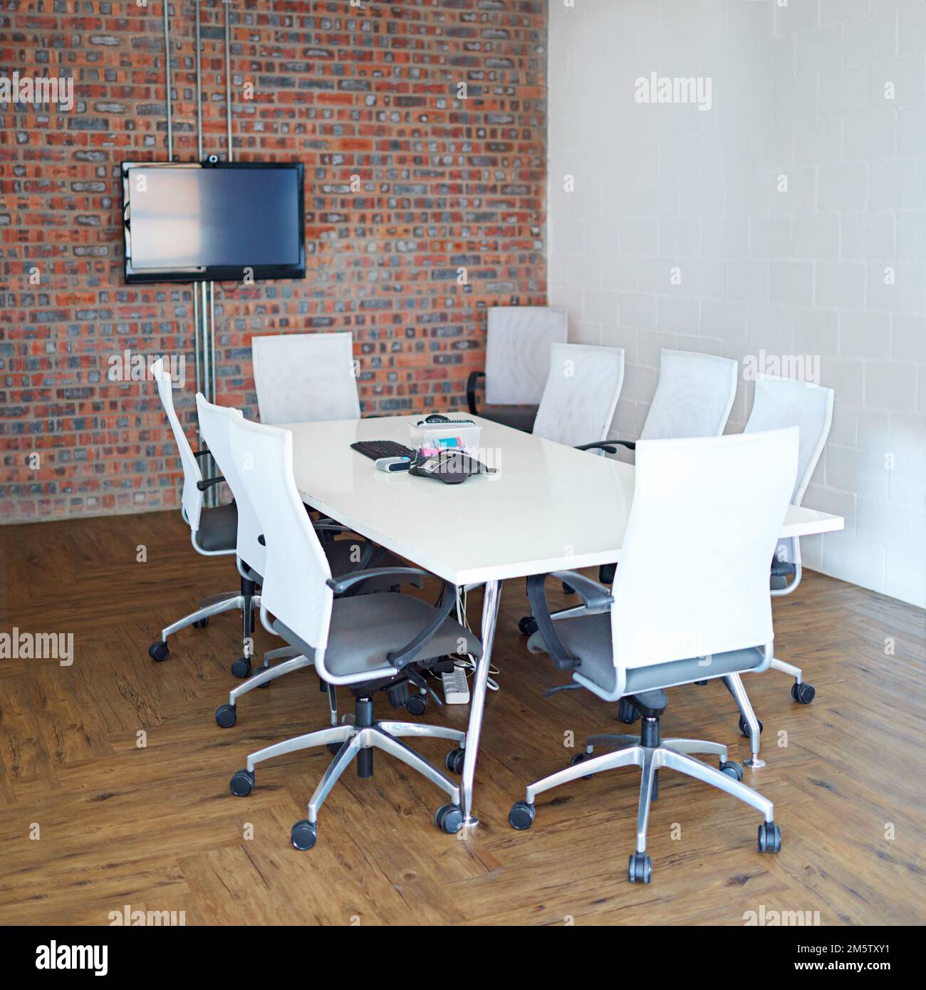 Ready for the next meeting. a conference table and chairs in an empty boardroom Stock Photo - Alamy