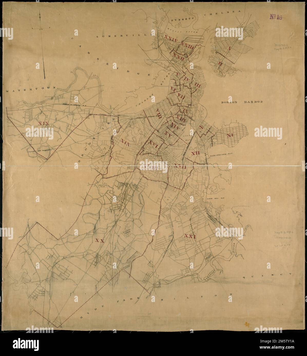 [Map of Boston, showing the new wards]. Title supplied by cataloger ...