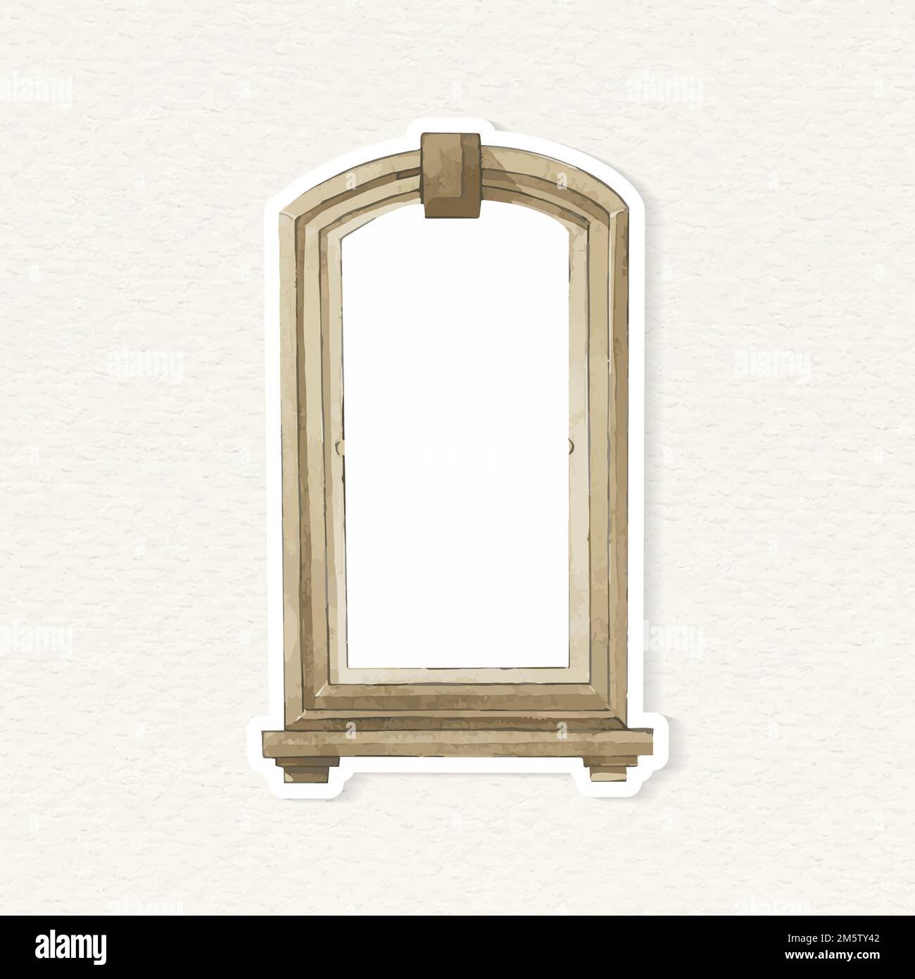 Vector watercolor vintage European window architectural painting Stock ...