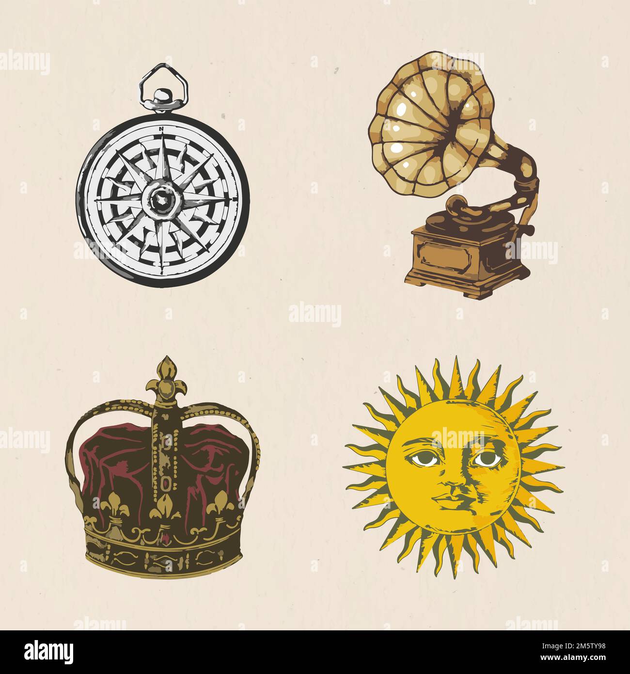 Vectorized Object Design Element Set Stock Vector Image And Art Alamy 1034