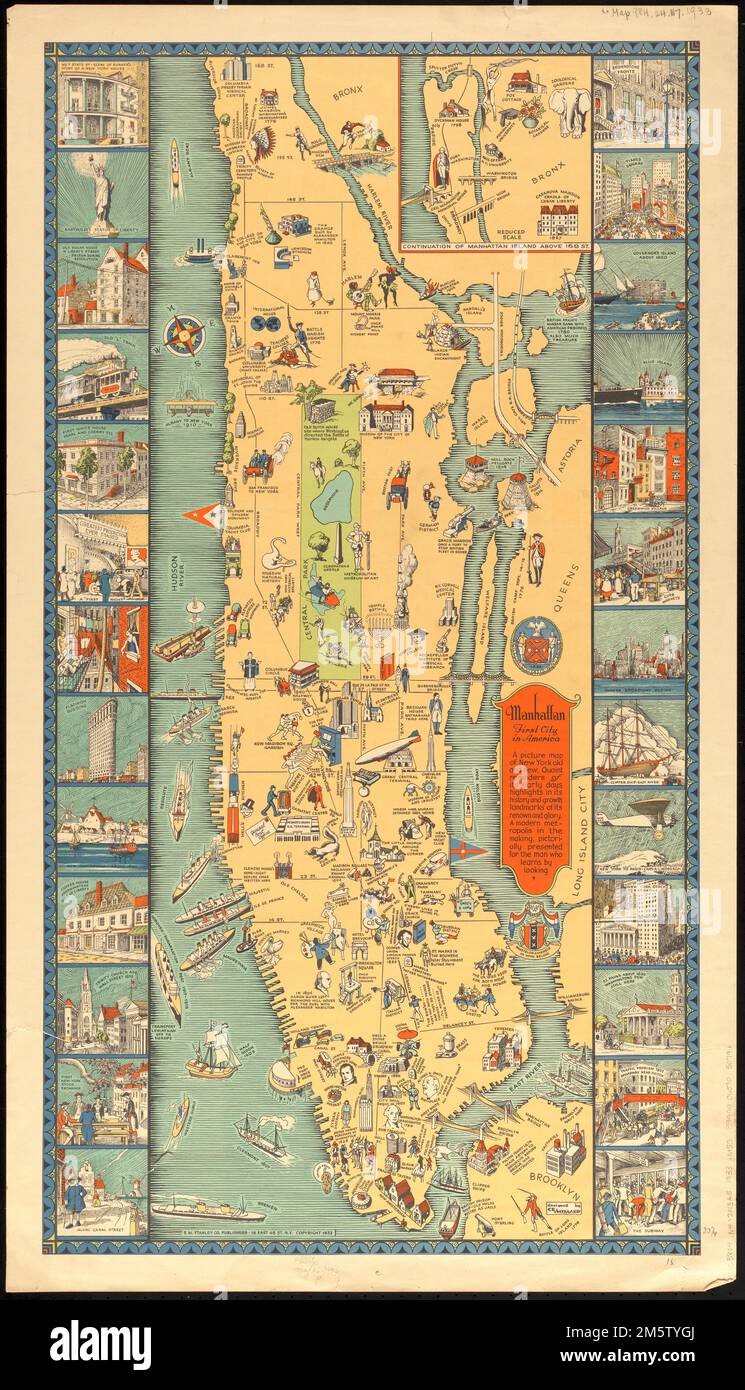 Manhattan : first city of America. Pictorial map. Includes ...