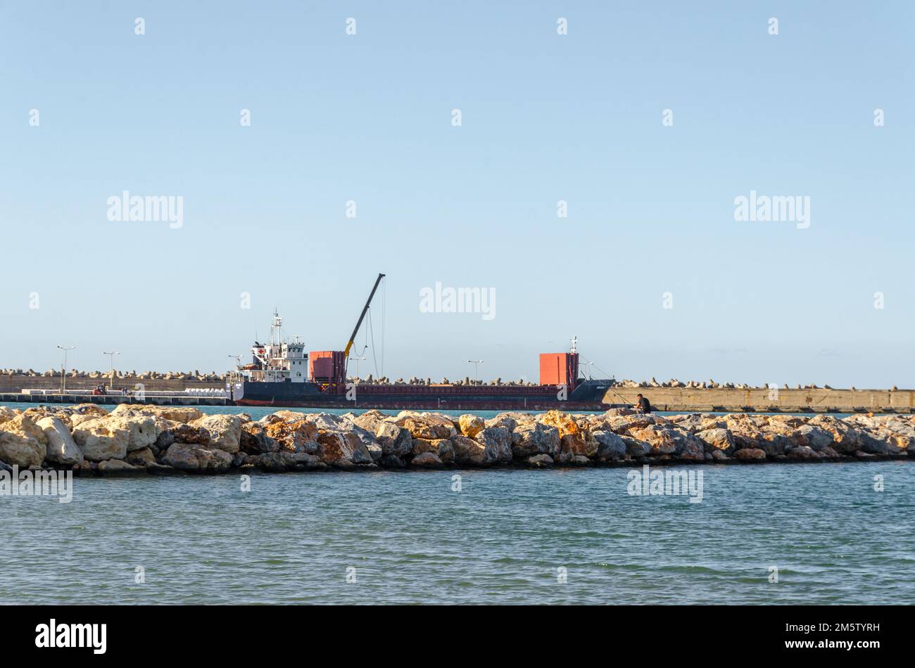 Loading cargo ship in hi-res stock photography and images - Alamy