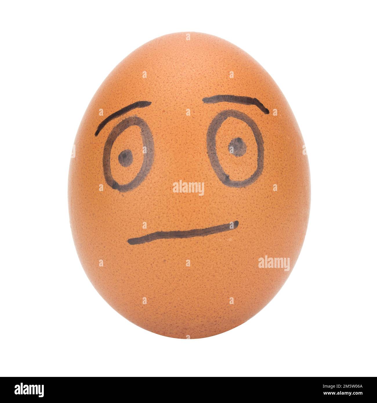 egg face man concept isolated on white background Stock Photo - Alamy