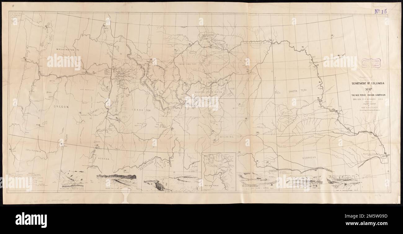 Map of the Nez Perce Indian campaign Brig. Gen. O. O. Howard commanding ...