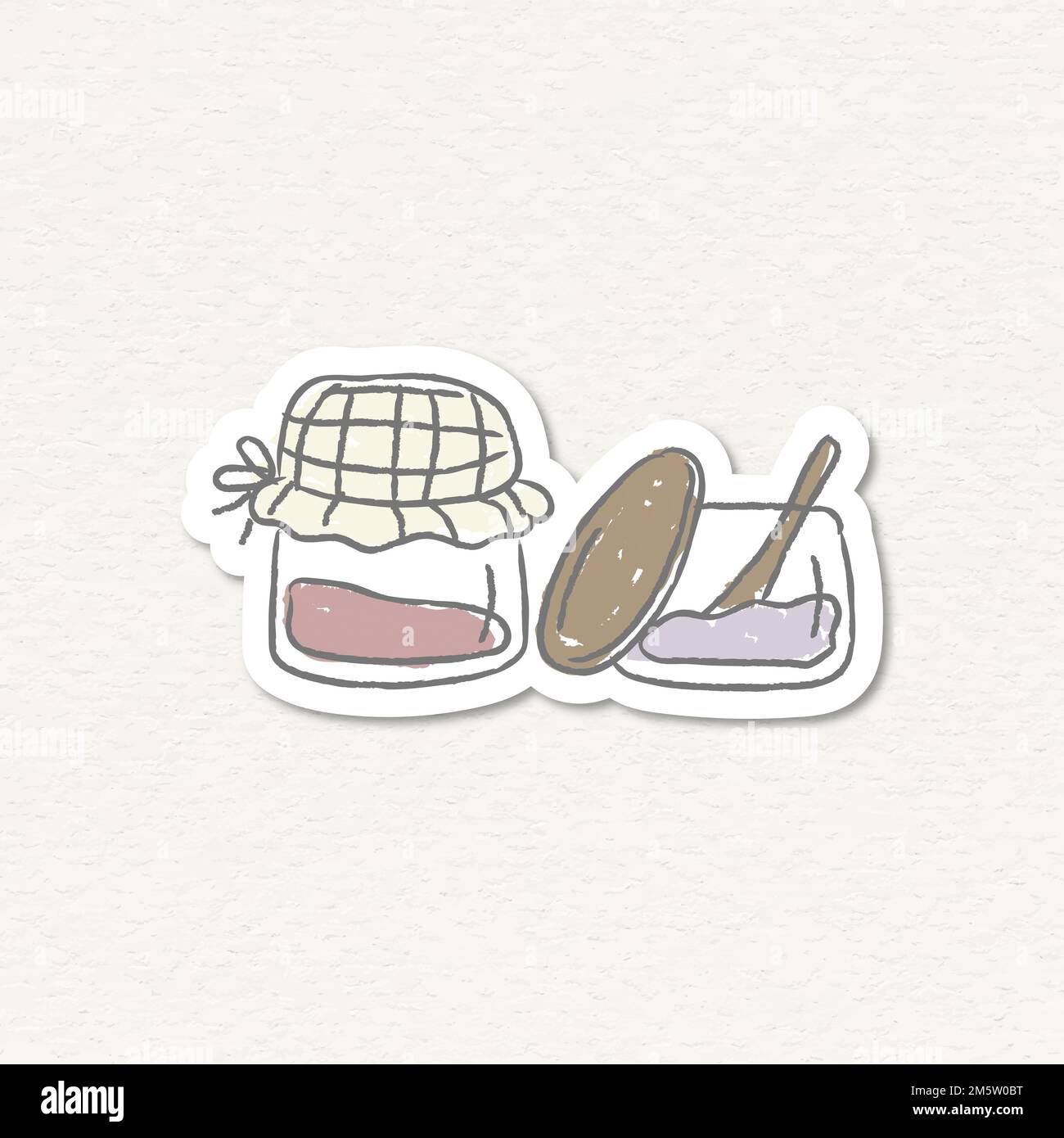 Homemade jam in a jars sticker vector Stock Vector Image & Art - Alamy