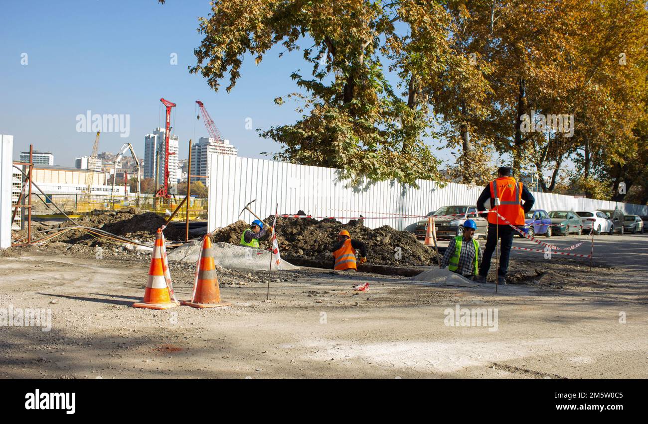 Maintenance repair underground pipe hi-res stock photography and images ...
