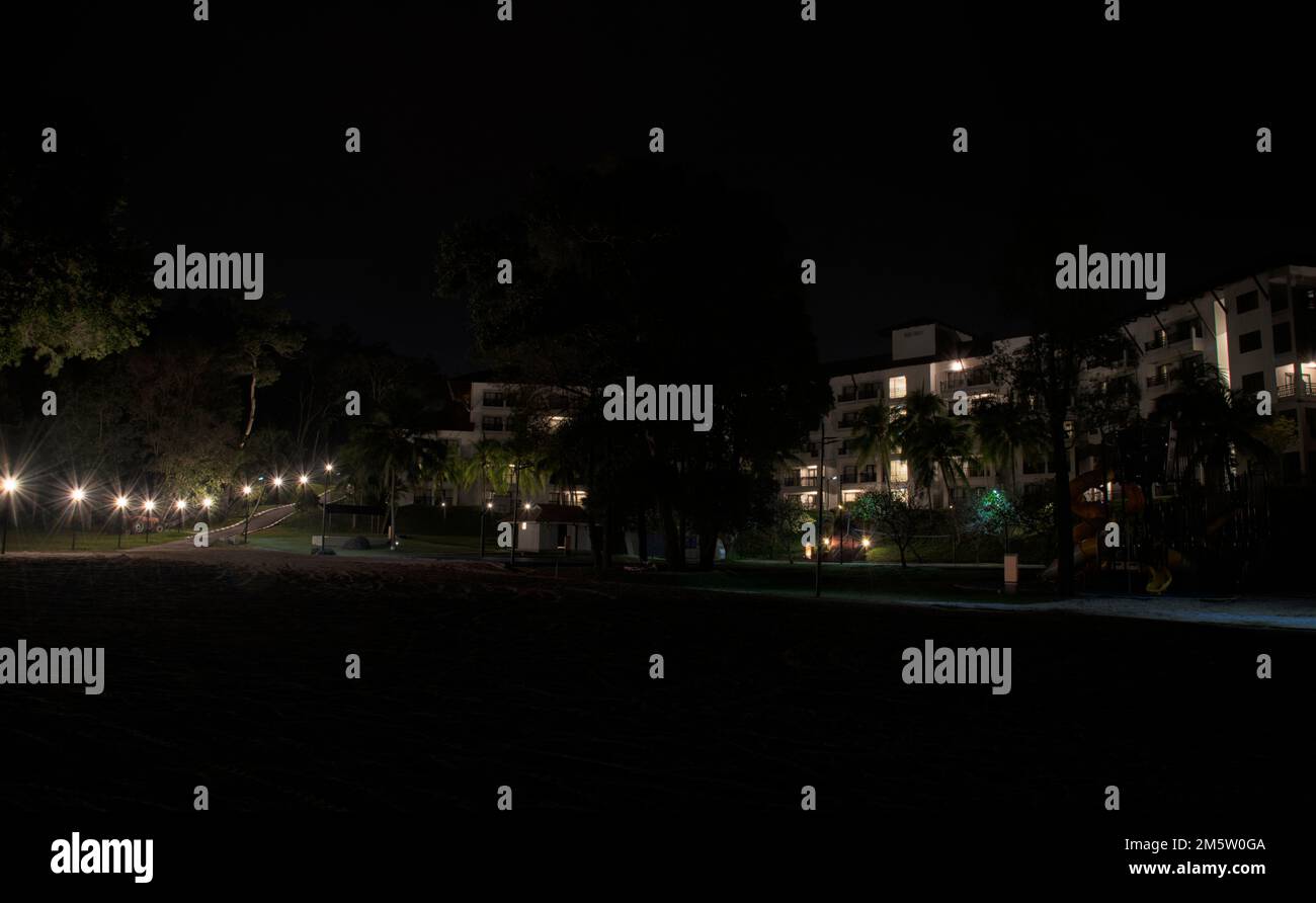 Perak, Malaysia. December 25,2022: Photographing night street scene ...