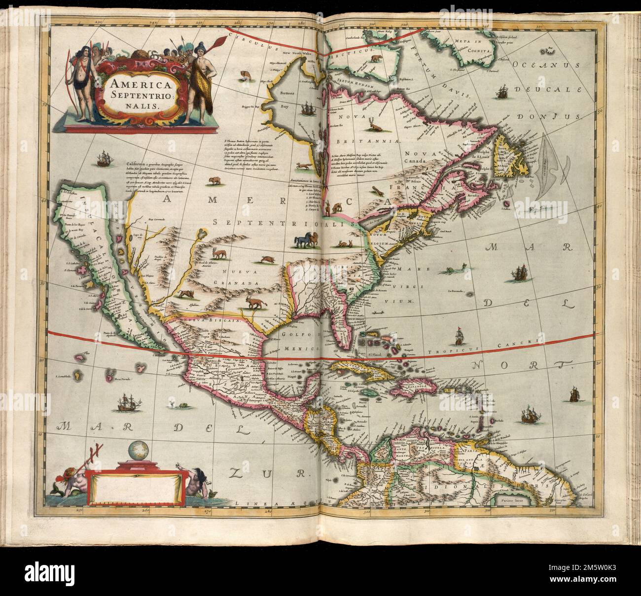 America septentrionalis. Relief shown pictorially. Appears in Mercator ...