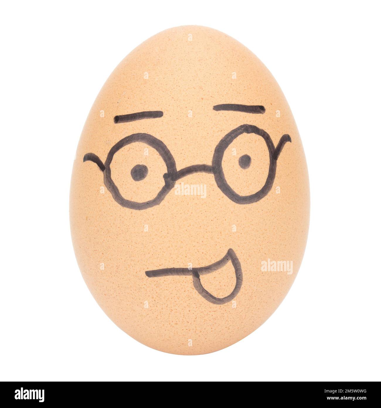 egg face glasses man concept isolated on white background Stock Photo ...