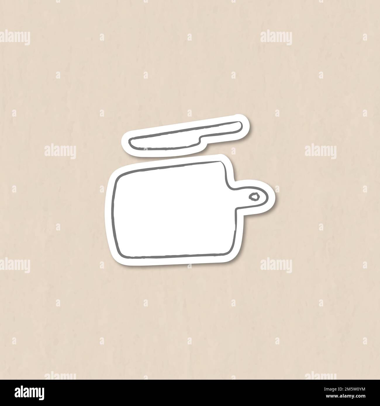 Chopping board with knife sticker vector Stock Vector Image & Art - Alamy
