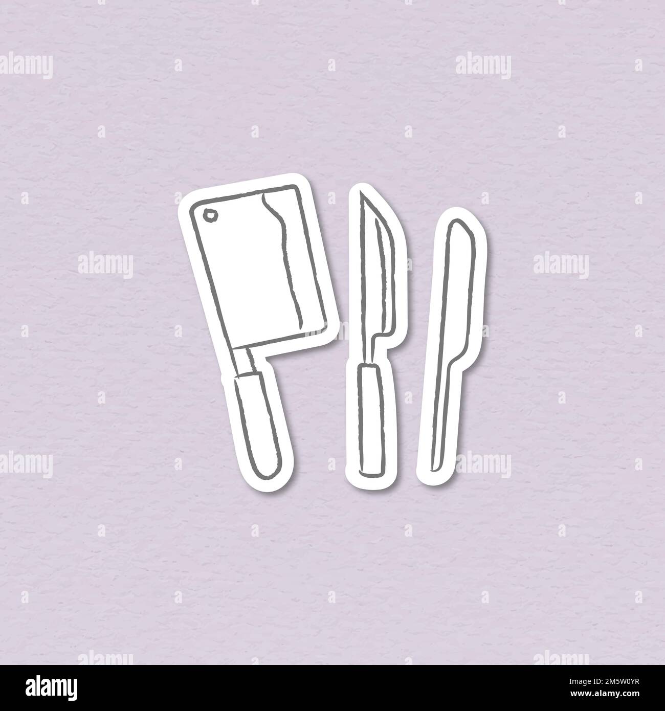 Set of knives sticker vector Stock Vector Image & Art - Alamy