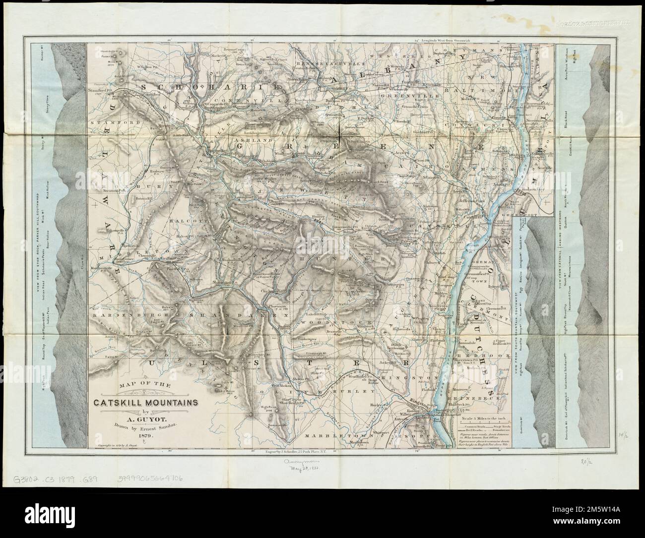 Map of the catskill mountains hi-res stock photography and images - Alamy