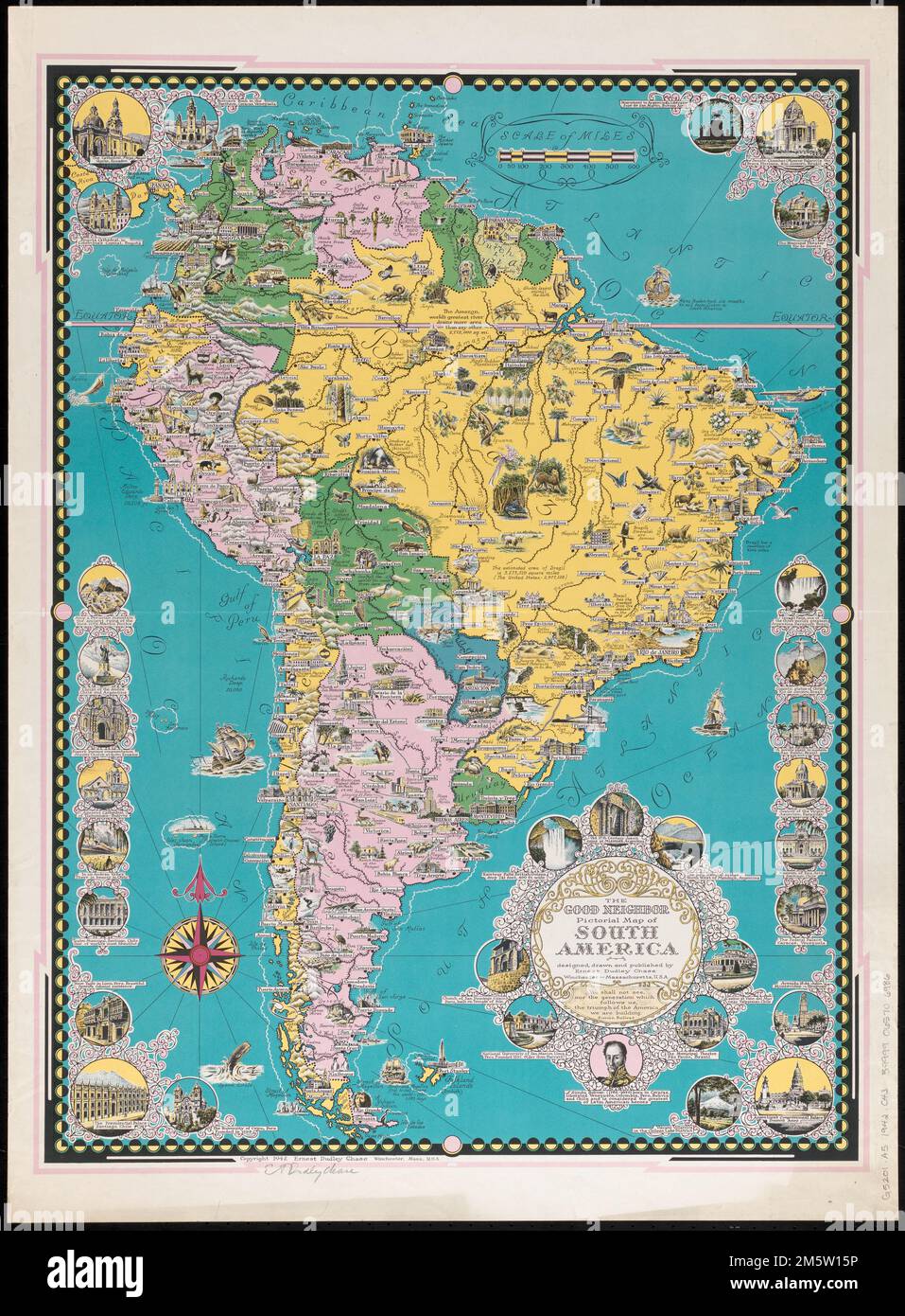 The good neighbor pictorial map of South America. Relief shown ...