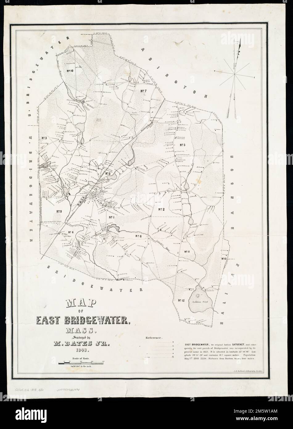 Map of East Bridgewater, Mass.... , Massachusetts , Plymouth ,county ...