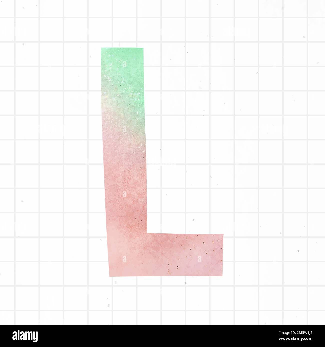 Watercolor l font lettering vector Stock Vector Image & Art - Alamy