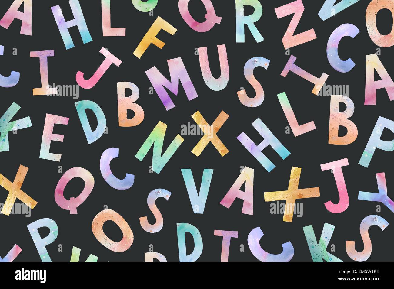 Pastel letter wallpaper pattern vector Stock Vector Image & Art - Alamy