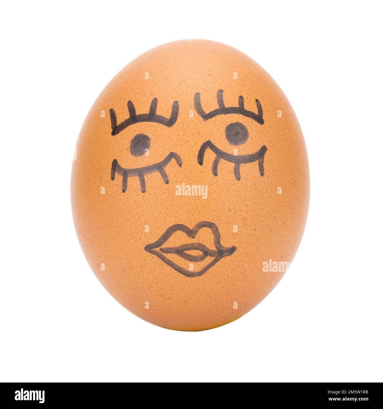 egg face cute woman concept isolated on white background Stock Photo ...