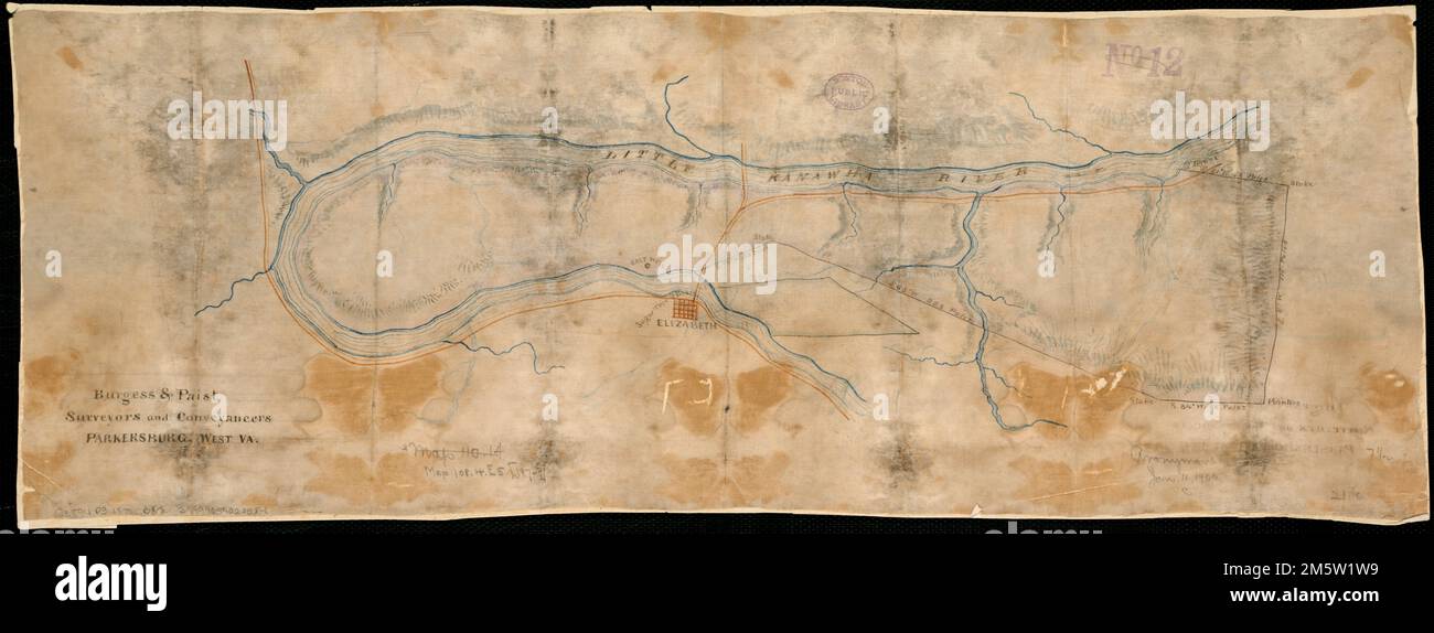 Parkersburg, West Va. Manuscript maps. Relief shown by hachures ...