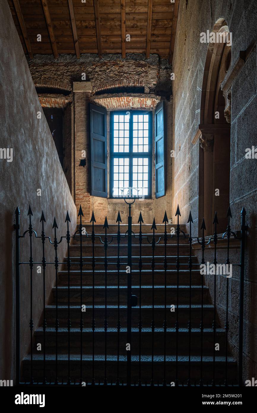 An interior of Rocca di Angera castle in Italy Stock Photo - Alamy