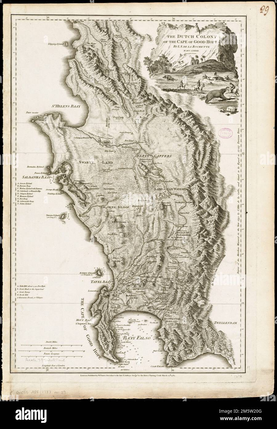 The Dutch colony of the Cape of Good Hope. Relief shown by hachures ...