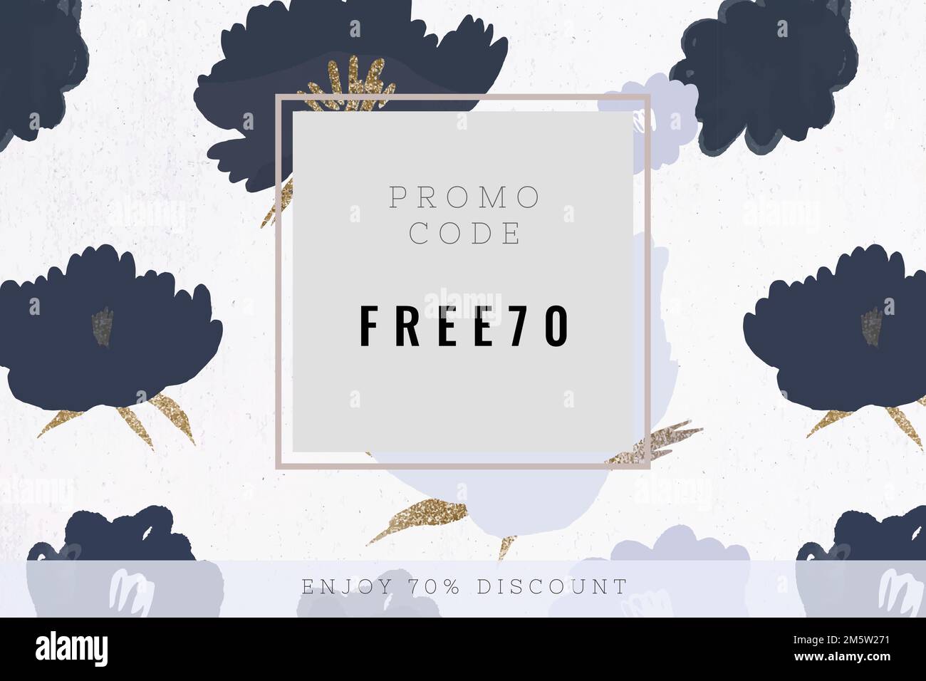 Sale promotion text floral frame vector Stock Vector Image & Art - Alamy