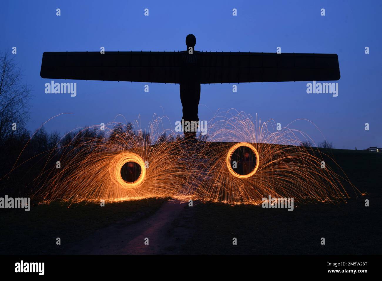 Angel of the North, Gateshead, Tyne and Wear, UK. 31st December, 2022 ...