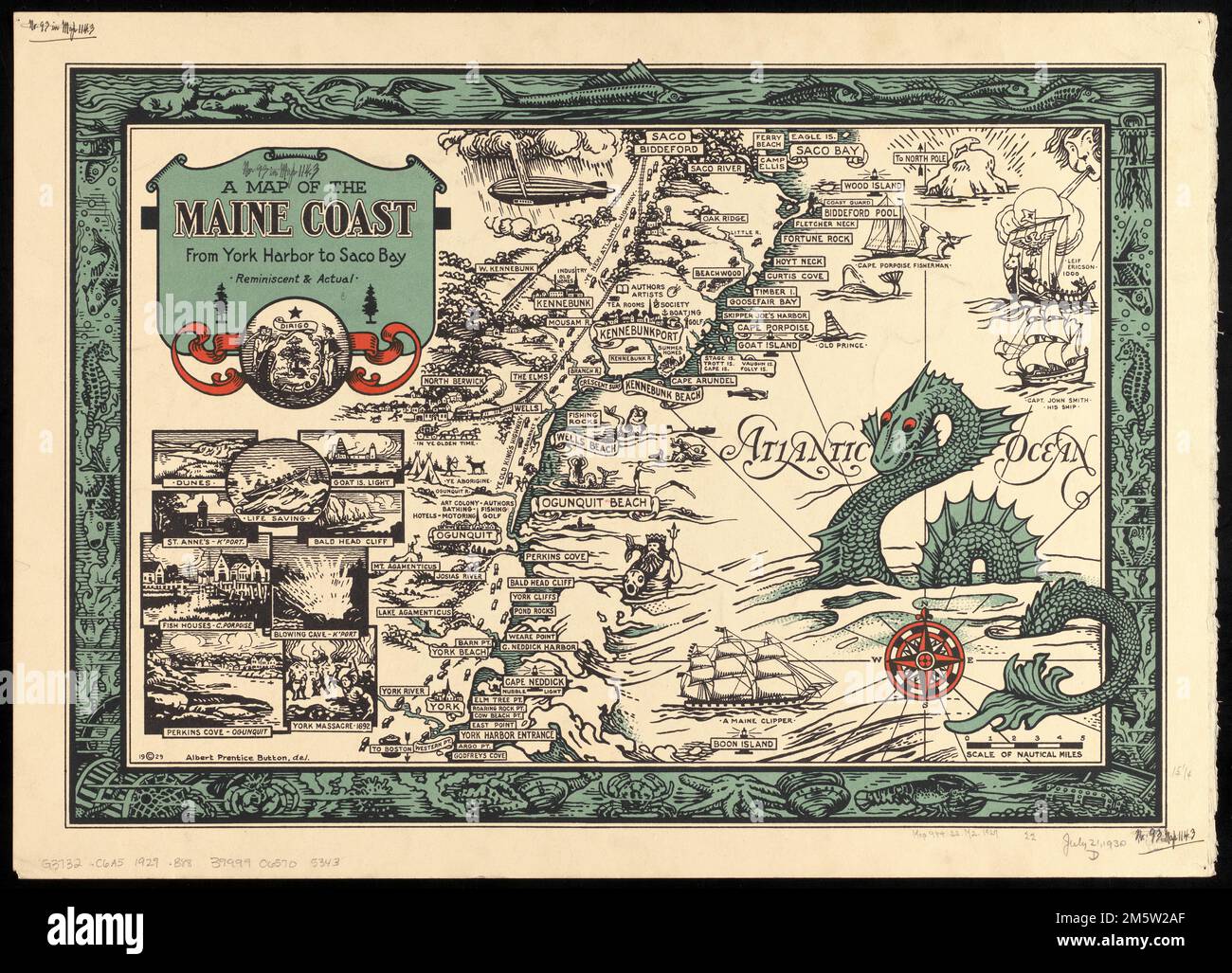 A map of the Maine coast from York Harbor to Saco Bay : reminiscent ...