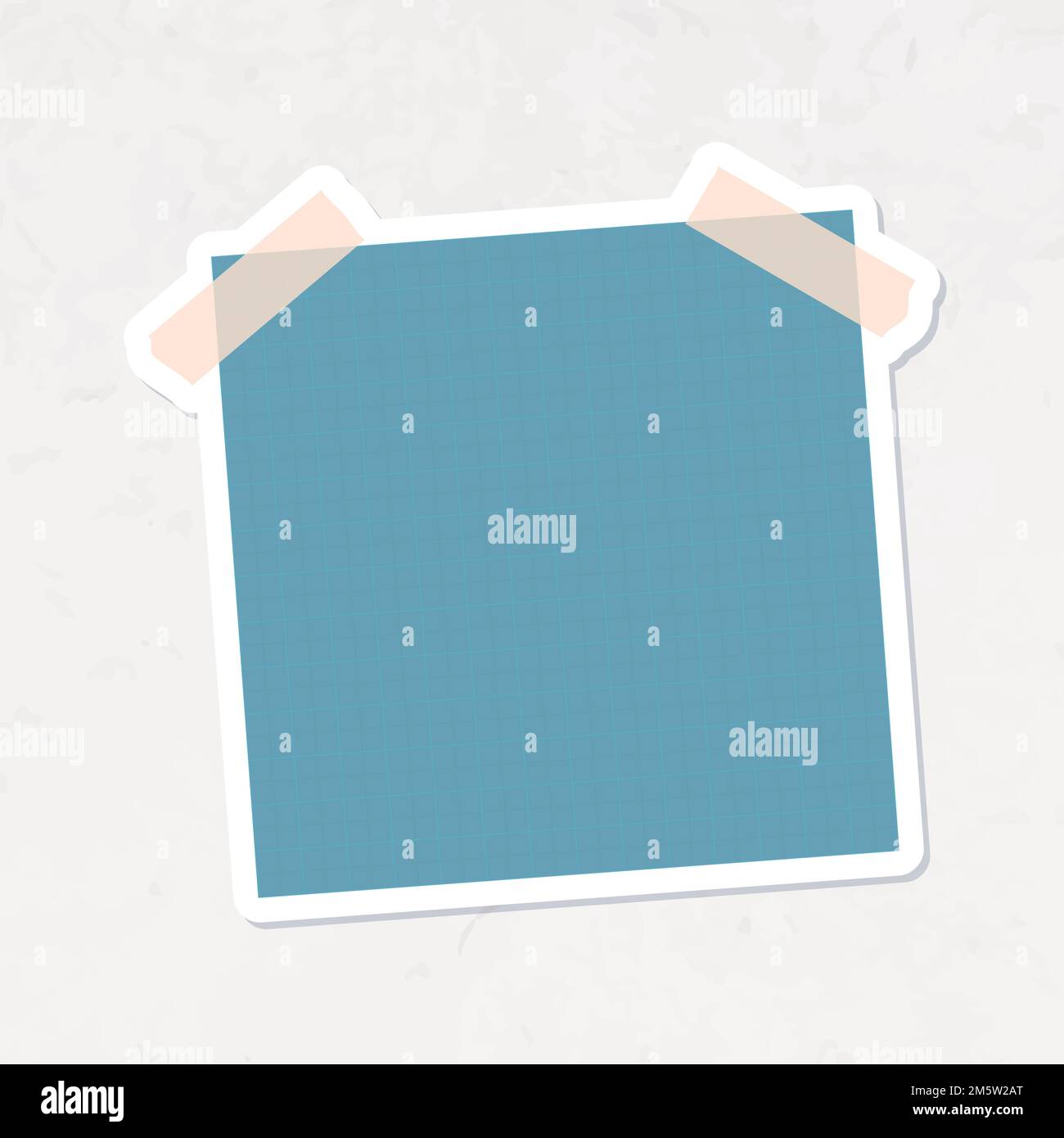 Blank teal blue notepaper journal sticker vector Stock Vector Image ...