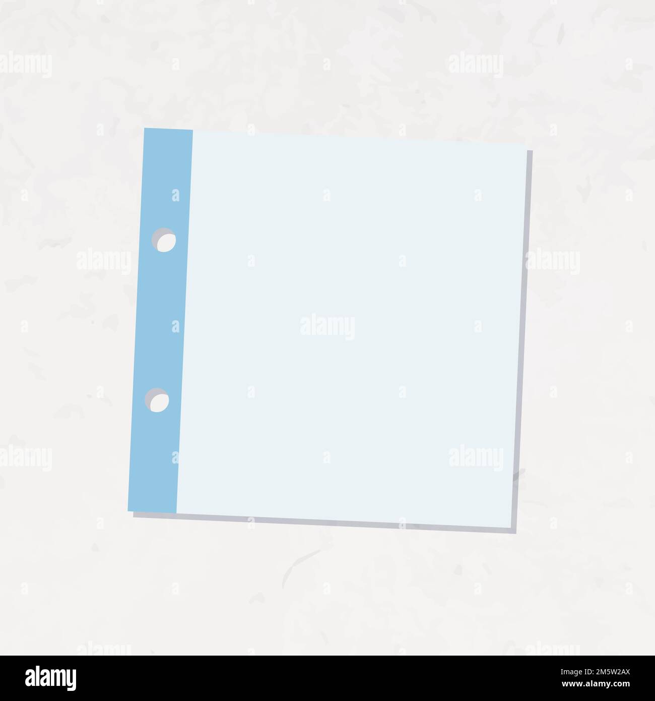 Hole punched blue notepaper journal sticker vector Stock Vector Image ...