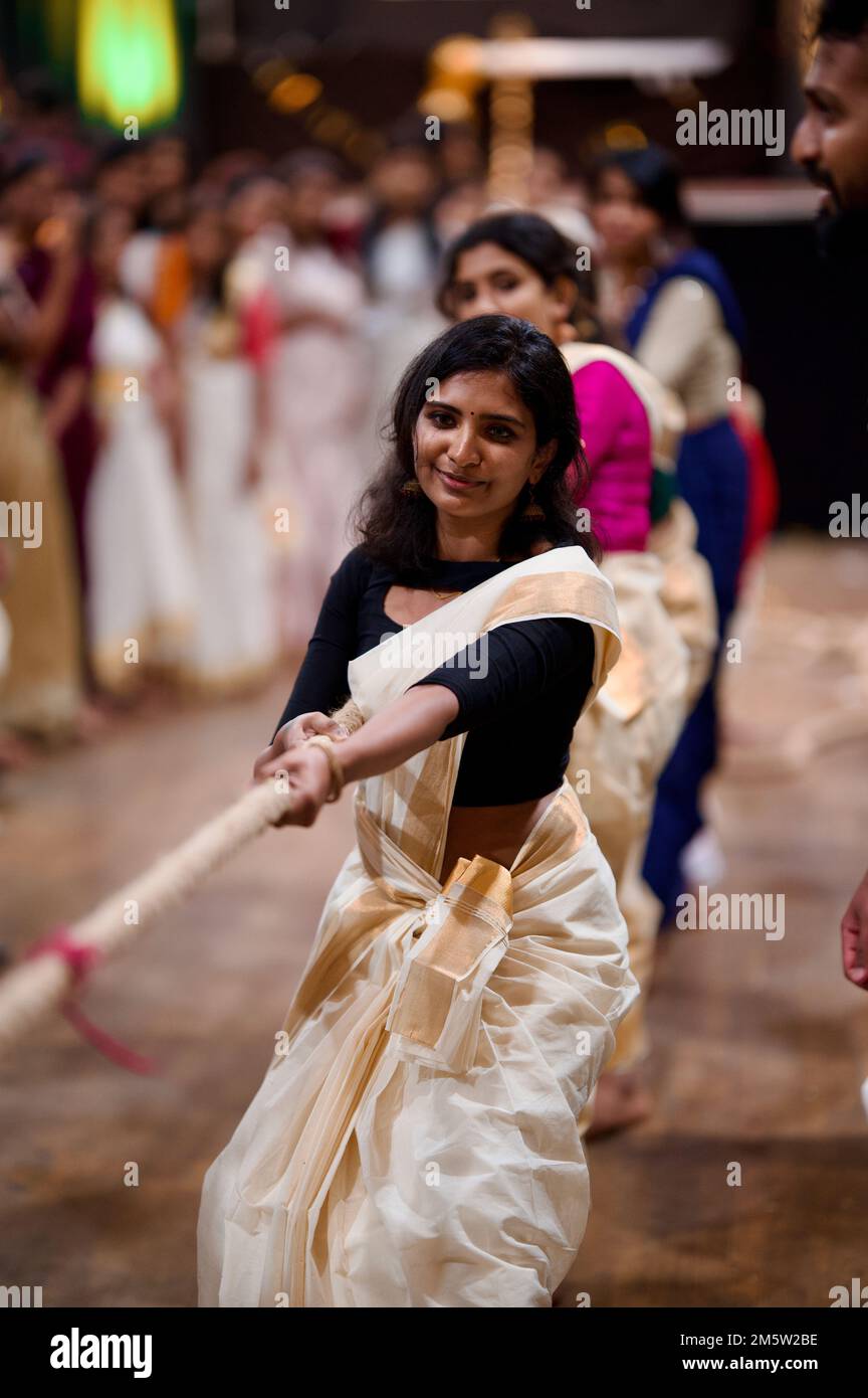 A view of Indian people playing tug of war in Solingen Stock Photo - Alamy
