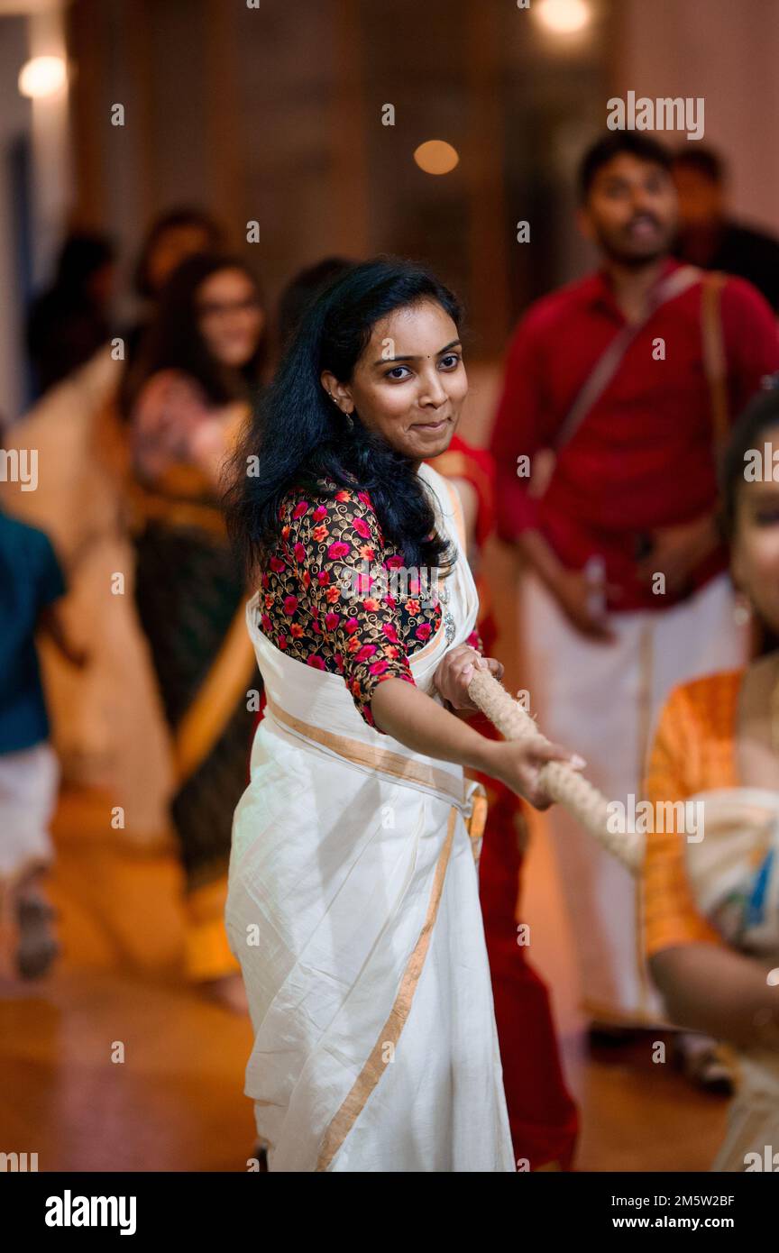 A view of Indian people playing tug of war in Solingen Stock Photo - Alamy