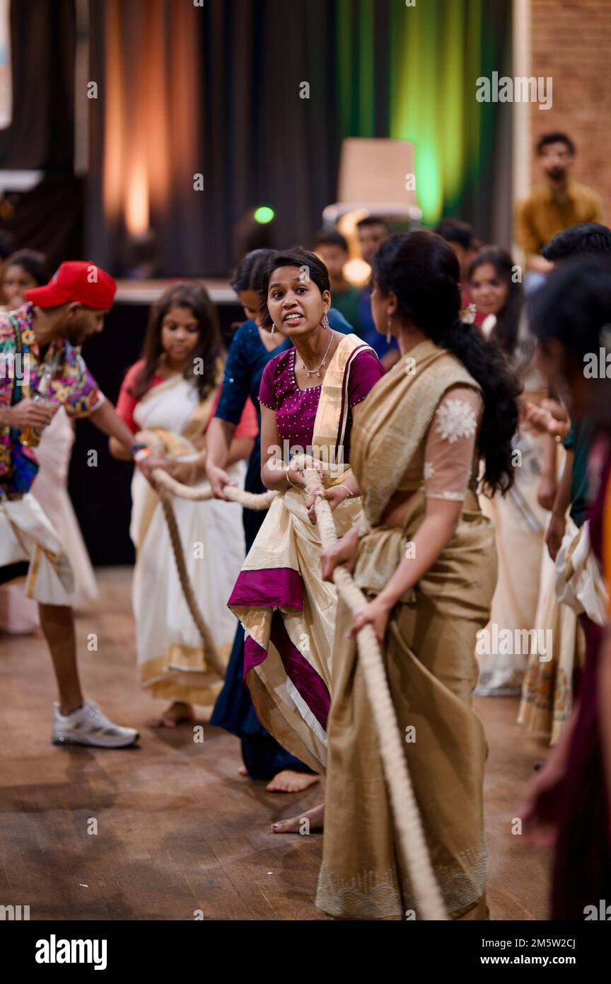 A view of Indian people playing tug of war in Solingen Stock Photo - Alamy