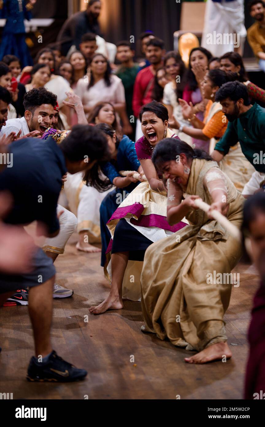 A view of Indian people playing tug of war in Solingen Stock Photo - Alamy
