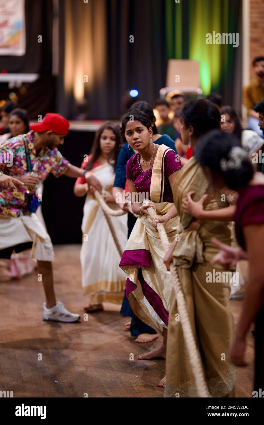 A view of Indian people playing tug of war in Solingen Stock Photo - Alamy