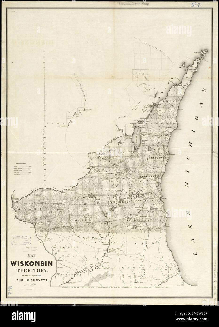 Map of Wiskonsin Territory, compiled from the public surveys. Covers ...