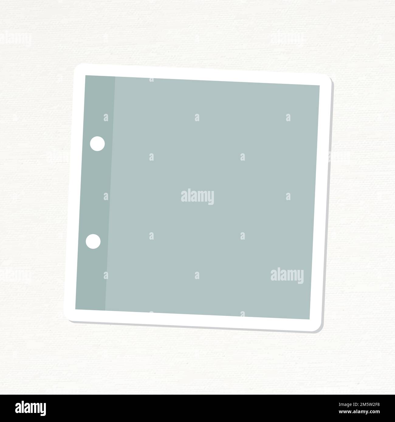 Gray hole punched notepaper journal sticker vector Stock Vector Image ...