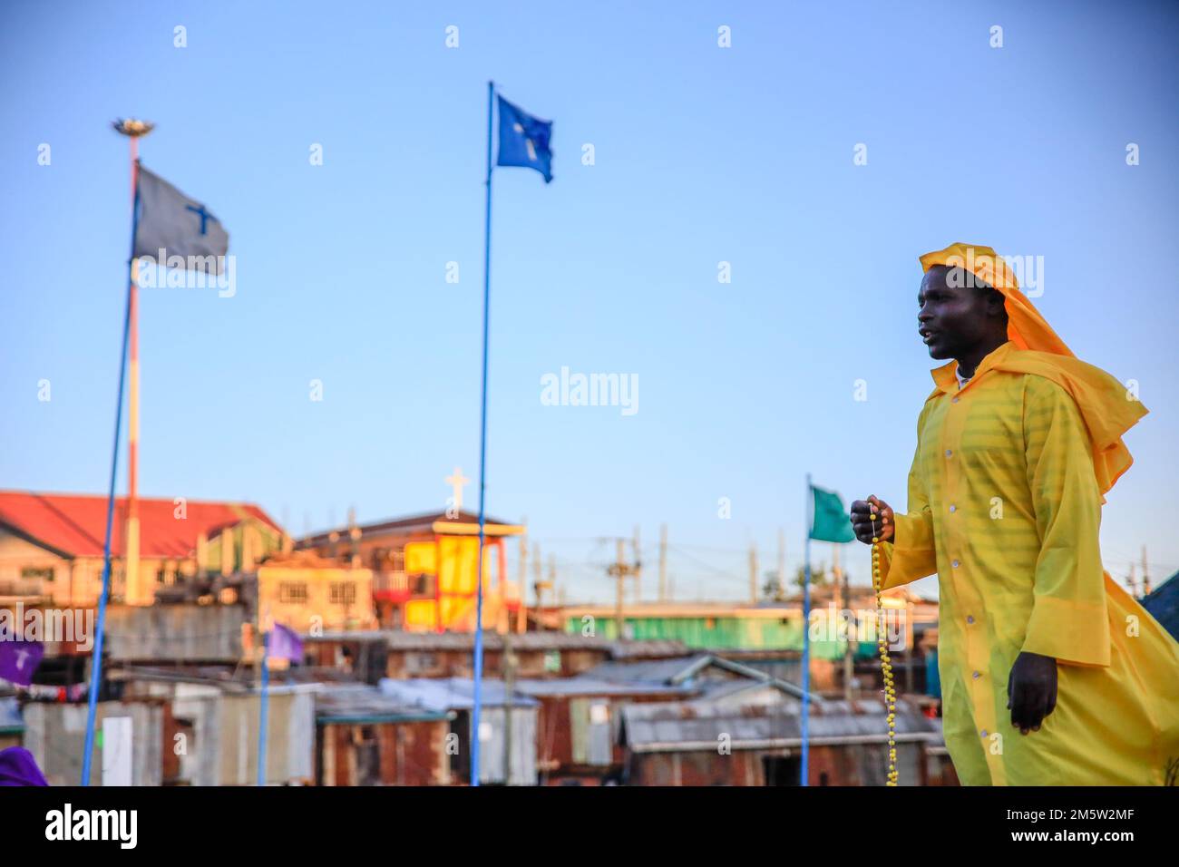 December 29, 2022, Nairobi, Kenya: Steven Ouma praying at a Legion ...