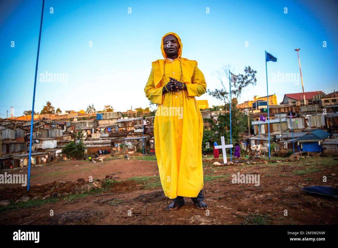 December 29, 2022, Nairobi, Kenya: Steven Ouma praying at a Legion ...