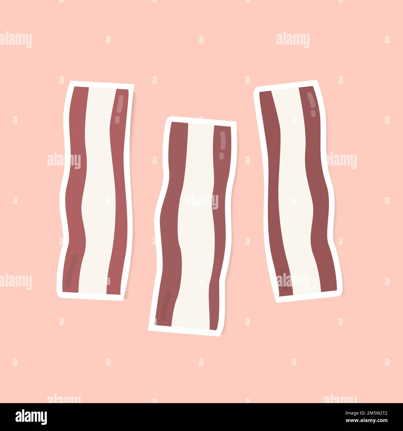 Vector pastel bacon food sticker clipart Stock Vector Image & Art - Alamy