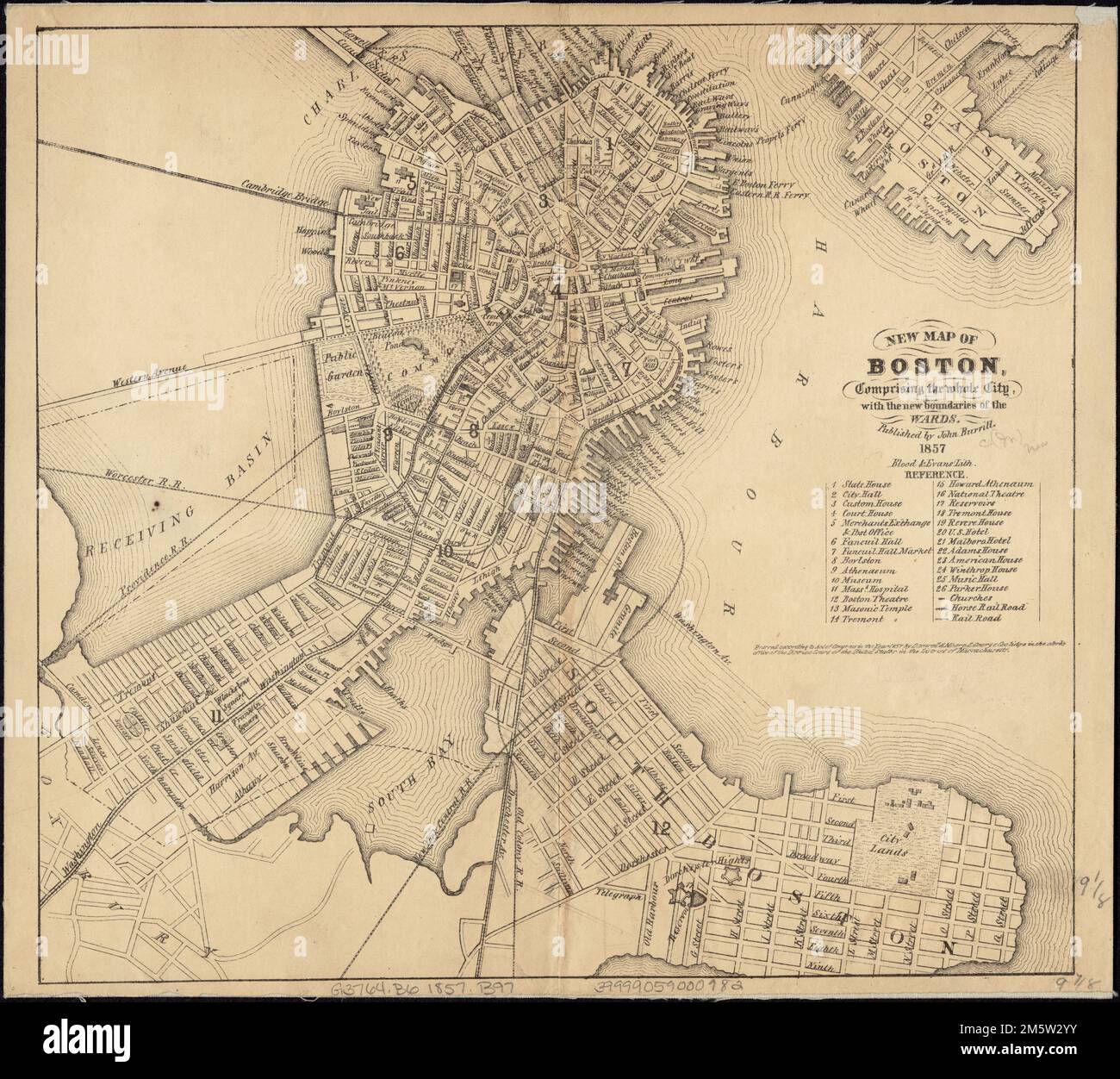 New map of Boston, comprising the whole city, with the new boundaries ...