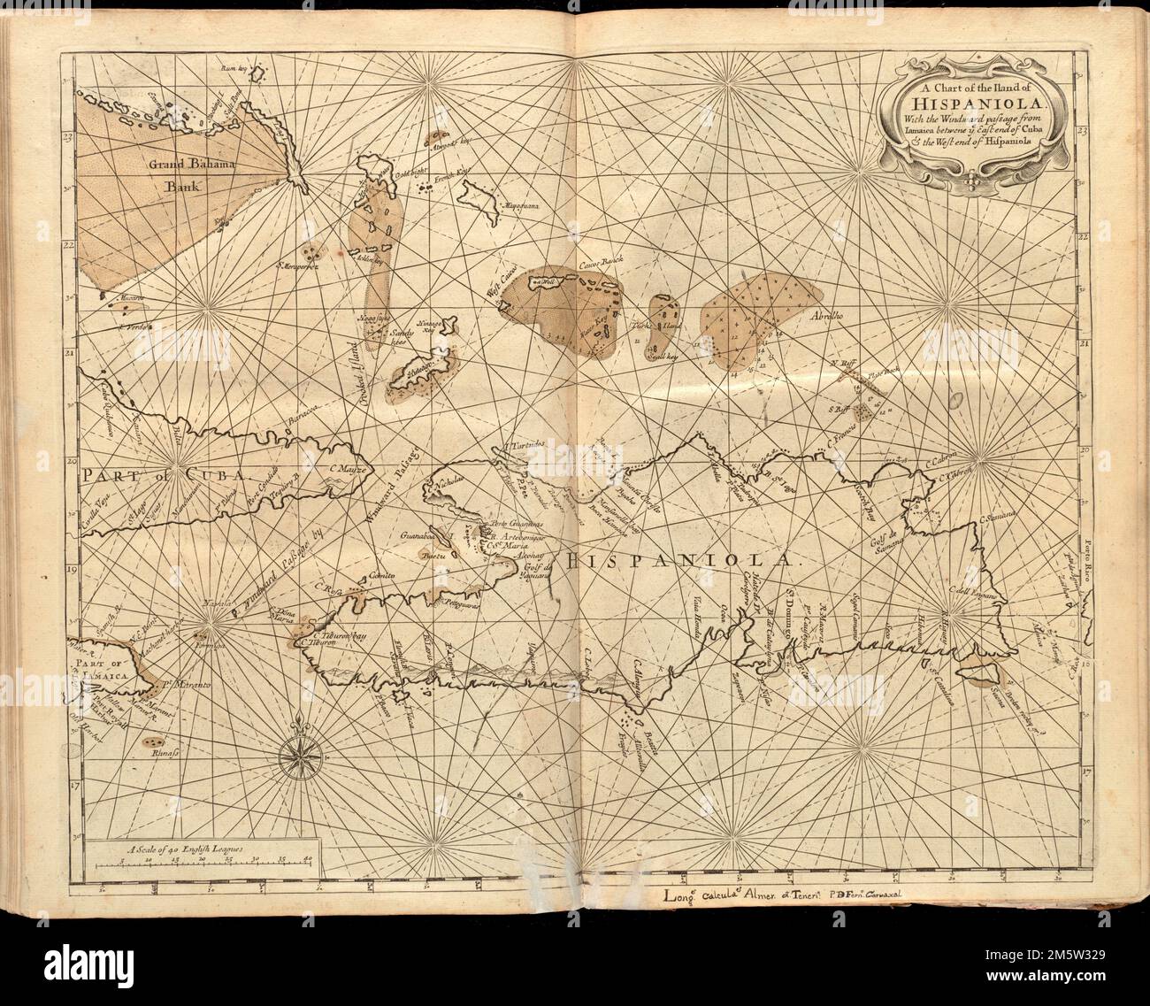 A chart of the iland of Hispaniola : with the Windward passage from ...