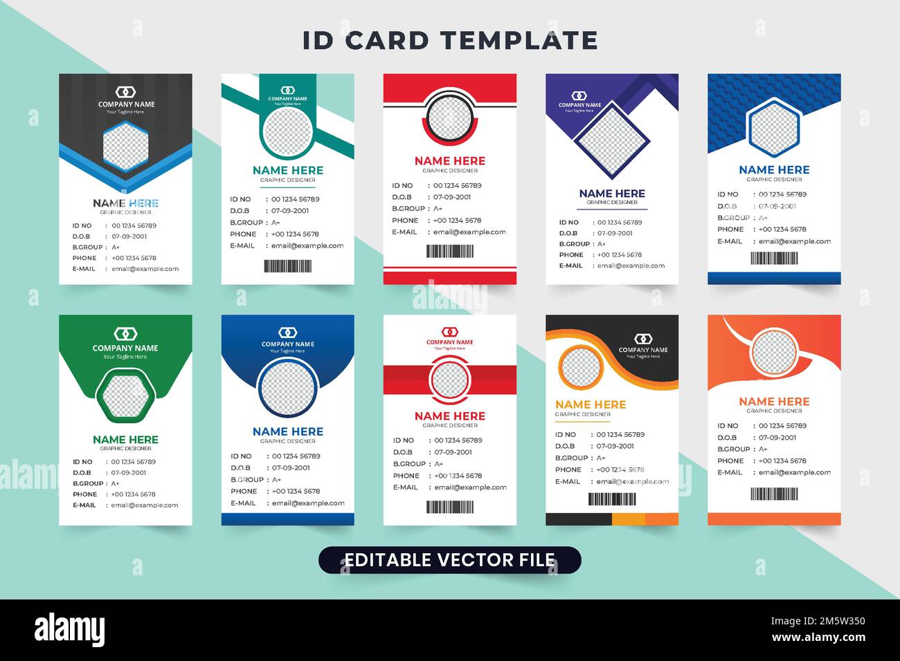 Print ready identification card hi-res stock photography and images - Alamy