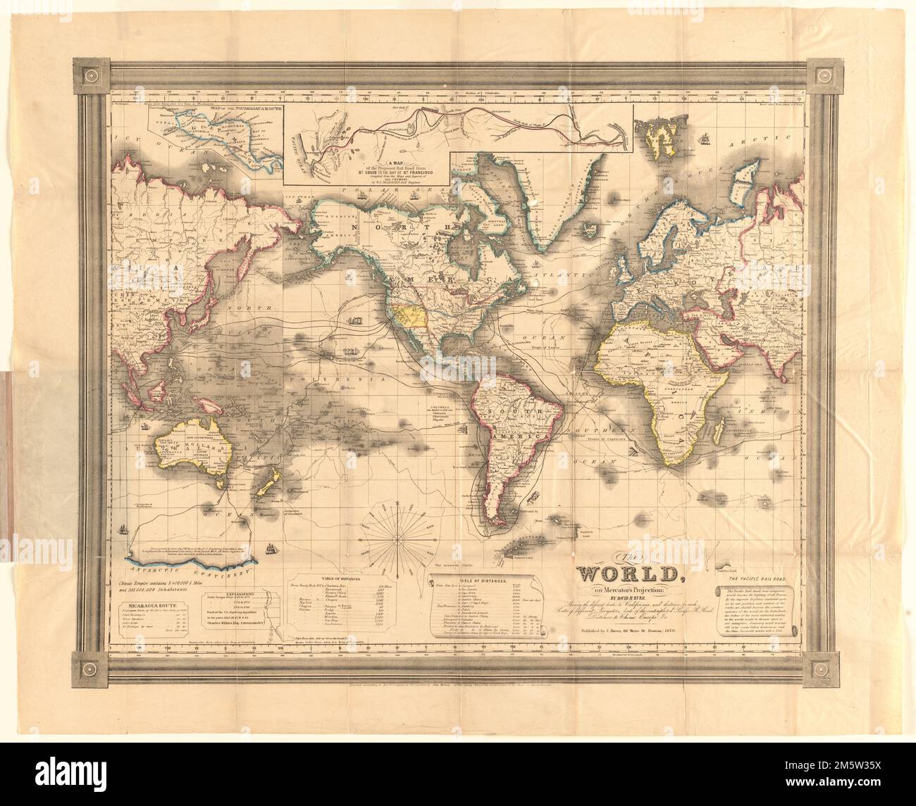 The world, on Mercator's projection : showing the different routes to ...